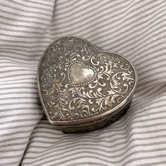 Vintage | Storage & Organization | Vintage Heart Shaped Jewelry Box ...